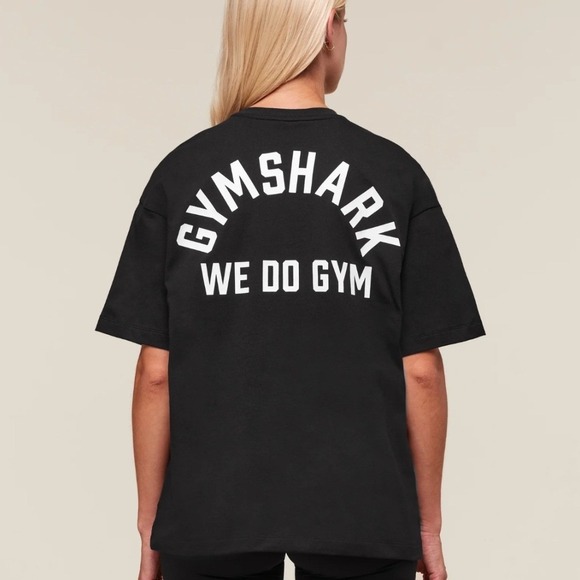 Gymshark | Tops | Gymshark Oversized Pump Cover Tee Xxl Black We Do Gym ...